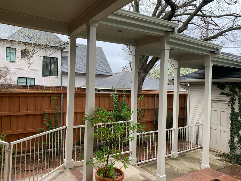 Exterior Rails, Overhang, and Porch - Central Dallas